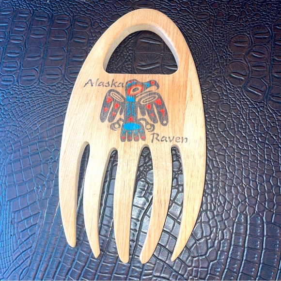Dining | Alaska Native Raven Totem Art Wood Salad Forks | Poshmark